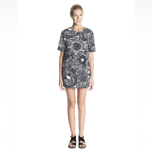 Marimekko | Dresses | Marimekko Vilke Cotton Tunic Dress Black White ...